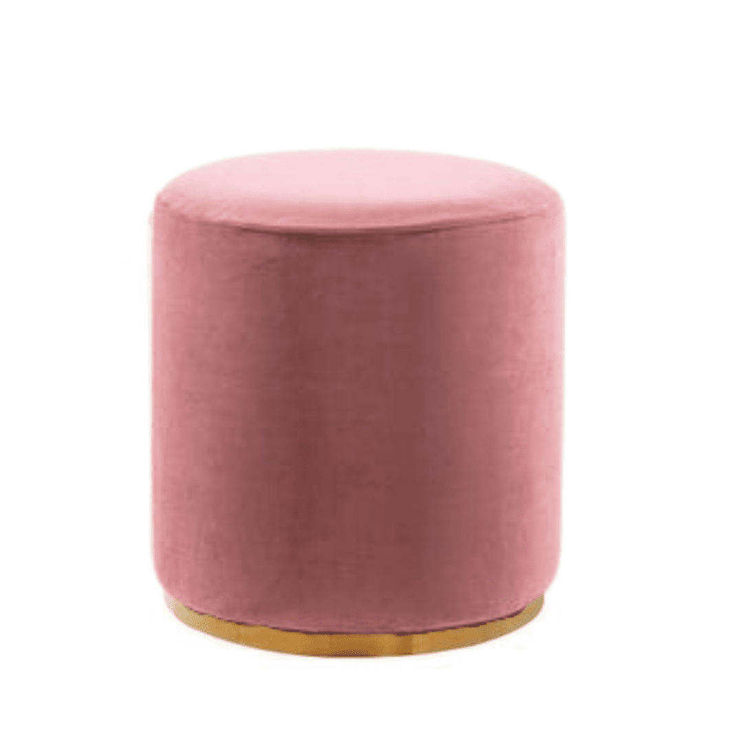 Pink Velvet Ottoman Stool Hire | Event Hire Co
